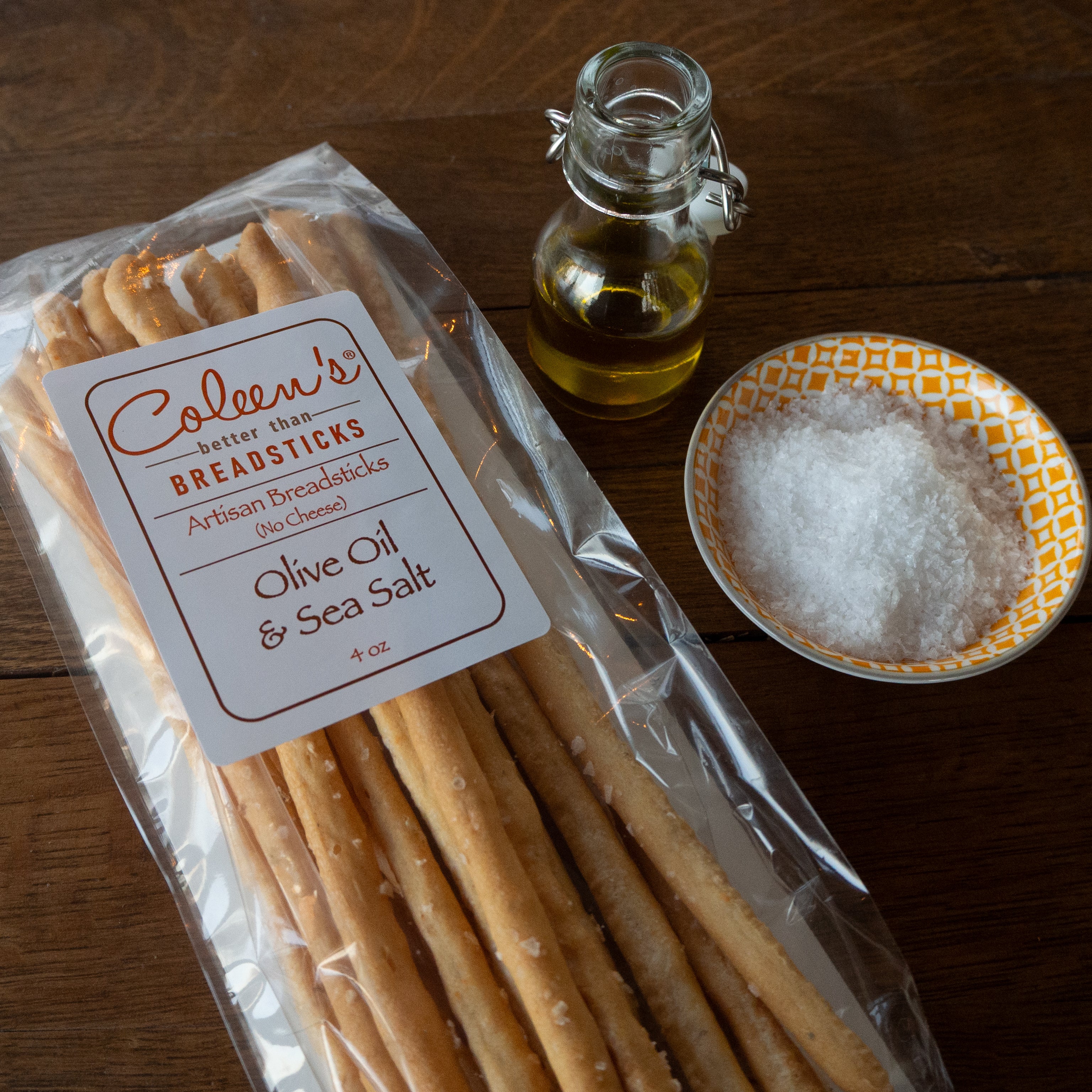 Olive Oil & Sea Salt – Coleen's Breadsticks